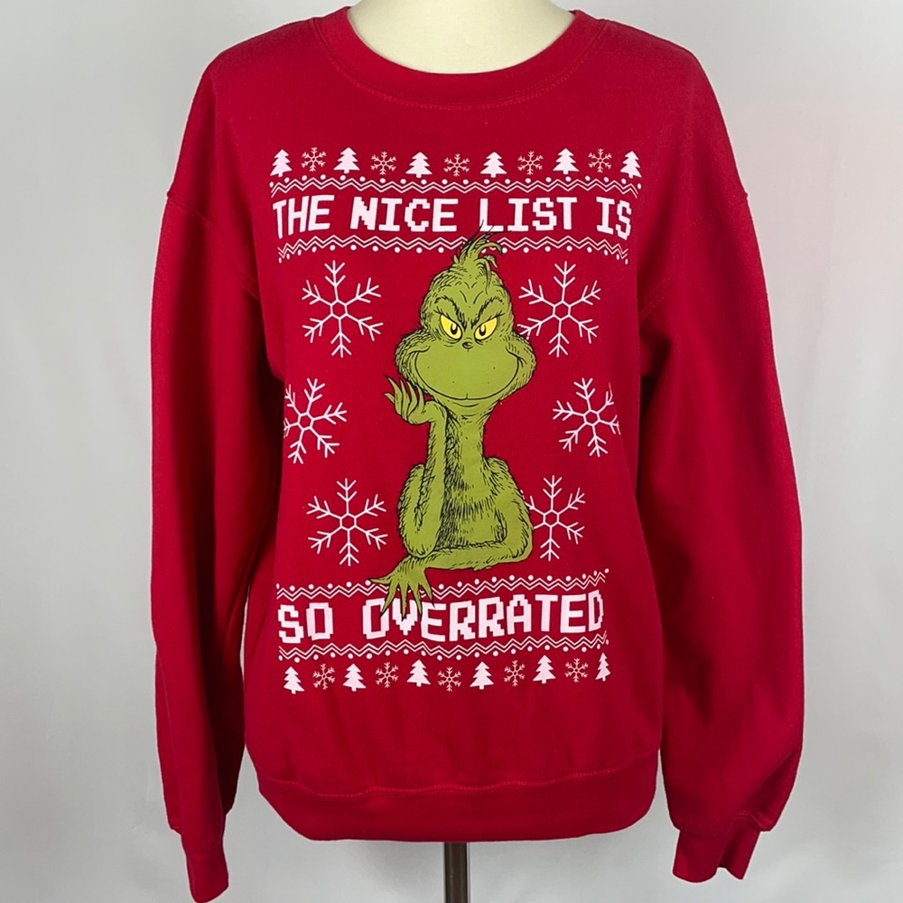 Grinch "The Nice List Is So Overrated” Red Christmas … - Gem